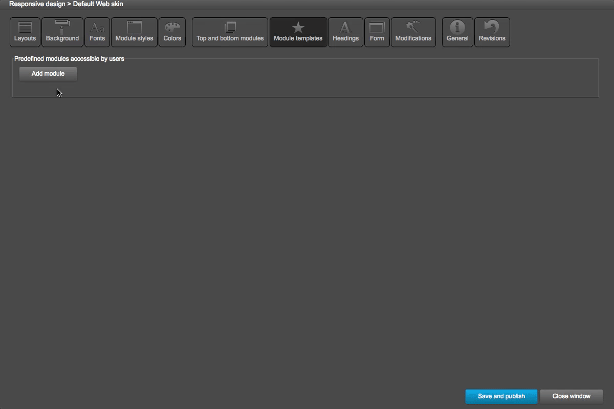 Module templates - Destinet Support